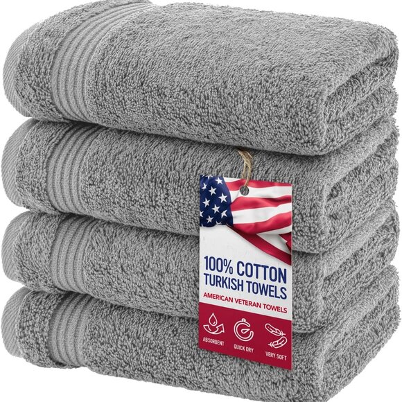 Bath | Extra Large 60 Gsm Hand Towels 4 Piece Set Of Premium Turkish ...